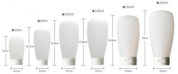 Travel Refillable Squeeze Tube , Space Saving Empty Lotion Squeeze Tubes